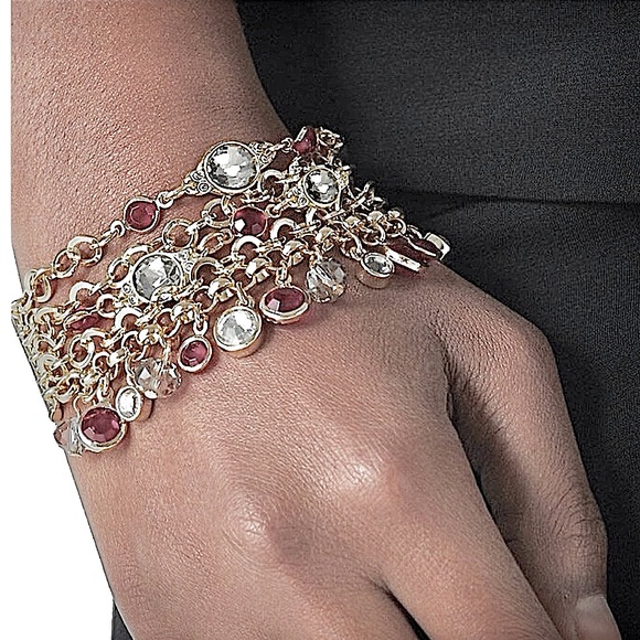 White House Black Market | Jewelry | Whbm Pink Multichain Bracelet ...